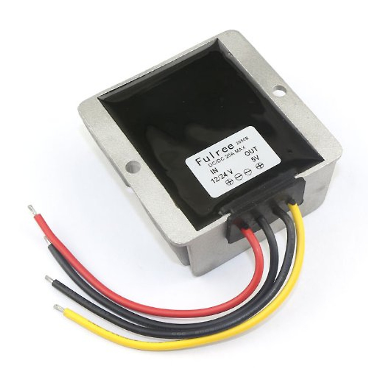 DROK® 20A 100W High Current DC Buck Converter 10-35V 12V/24V to 5V Car LED/Solar Energy Regulated Power Supply