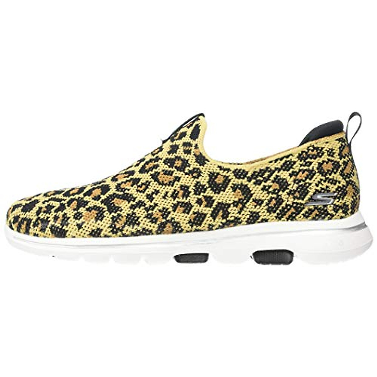 Skechers Women's Go Walk 5 - Wildlife Sneaker, Leopard, 7.5 US