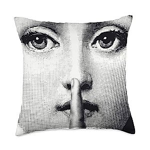 Fornasetti, shut up Throw Pillow