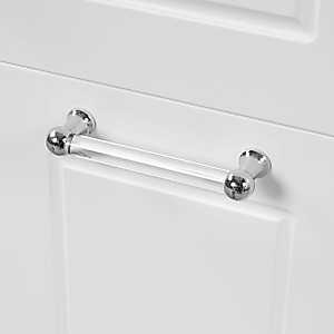 Favfurish 24" Bathroom Vanity with Sink,Wooden Storage Cabinet with Glass Door and Drawers,Adjustable Shelf,Single Undermount Ceramic Basin,for Bath,Easy to Assemble, White