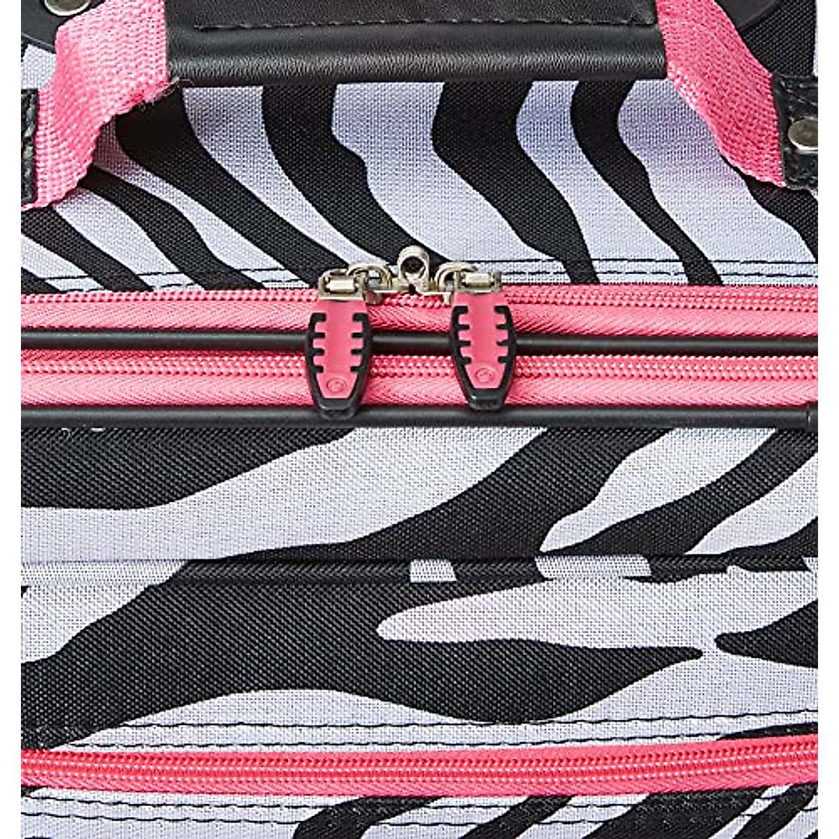 Rockland Fashion Softside Upright Luggage Set, Pink Zebra, 2-Piece (14/19)