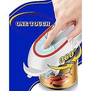 Smooth Edge Electric Can Opener, One-Touch Automatic Can Opener Opens Almost All Can Sizes, Kitchen Utensils for Housewives, Seniors and Arthritis Sufferers, Best Gift for Women