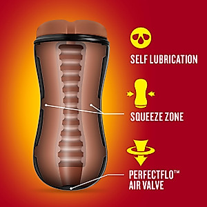 Blush Novelties Coverboy Manny The Fireman - Realistic Male Masturbator Self Lubricating Stroker Textured Ribs for Massaging Pleasure Flesh Feel Gay or Straight Pocket Anal Play - Adult Male Sex Toy