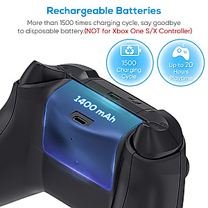 Vertical Stand with Cooling Fan Compatible with Xbox Series S with 1400mAh Rechargeable Battery Pack, YUANHOT Charging Station Dock with Controller Charger Ports, Cooler System