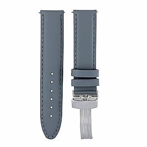 Ewatchparts 18-24MM GENUINE LEATHER WATCH BAND SMOOTH DEPLOY CLASP COMPATIBLE WITH IWC