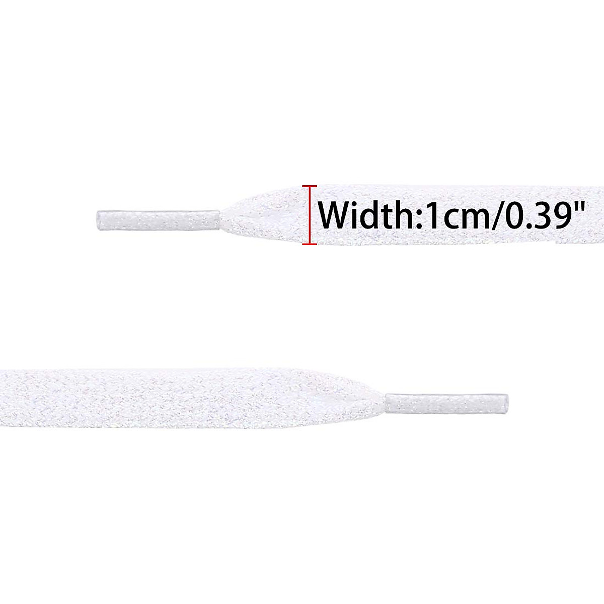 Allegra K Glitter Shiny Metallic Sparkling Shimmery Flat Sneakers Shoelace Shoe Laces Strings 110cm/43.31" Silver