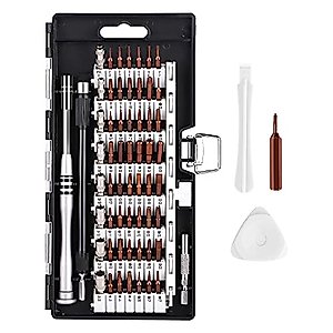 Syntus Precision Screwdriver Set, 63 in 1 with 57 Bits Screwdriver Kit, Magnetic Driver Electronics Repair Tool Kit for iPhone, Tablet, Macbook, Xbox, Cellphone, PC, Game Console, Black