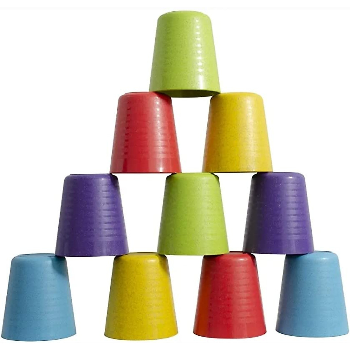 Klickpick Home Set Of 20 Kids Wheat Straw Fiber cups 8 Oz Children Drinking Cups Reusable Tumblers Dishwasher Safe - BPA-Free Cups for Kids & Toddlers Bright Colored - Unbreakable Toddler Cups