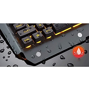 SMSOM Gaming Keyboard and Mouse Set, Mechanical Gaming Keyboard, RGB LED Backlit - 104 Keys, Wired USB Keyboards for PC Gamer Computer Desktop (Black)