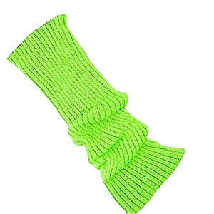 Leg Warmers for Women Thigh High Ribbed Knit Crochet Boot Cuffs Topper Socks Winter Bohemian Boot Socks Extra Long Thigh High Leg Warmer for Party Dance Sports Light Green