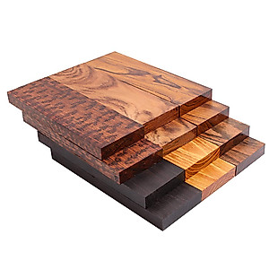 IECAP LLC TM Bookmatched Natural Wood Knife Scales (Ironwood)- Exotic Wood Knife Handle Scales - Knife Makers Material - 3/8 x 1 9/16 x 4 3/4 Inches - 1 Pair (Ironwood)