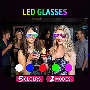 Glow In The Dark Party Supplies - 48 Pcs Light Up Toys For Adult Kids With 10 Finger Light,5 LED Glasses,20 Glow Sticks Bracelets,8 Glow Sticks ,5Headbands Fit Birthday New Year Eve Christmas