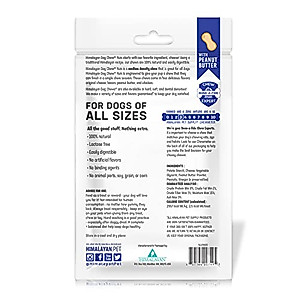 Himalayan Dog Chew Yak Cheese Dog Chews, Lactose Free & Grain Free, USA Made, For All Dog Breeds, Medium Density Cheese Chew, Resealable Pouch with 3 YUM Treats, Peanut Butter Flavor