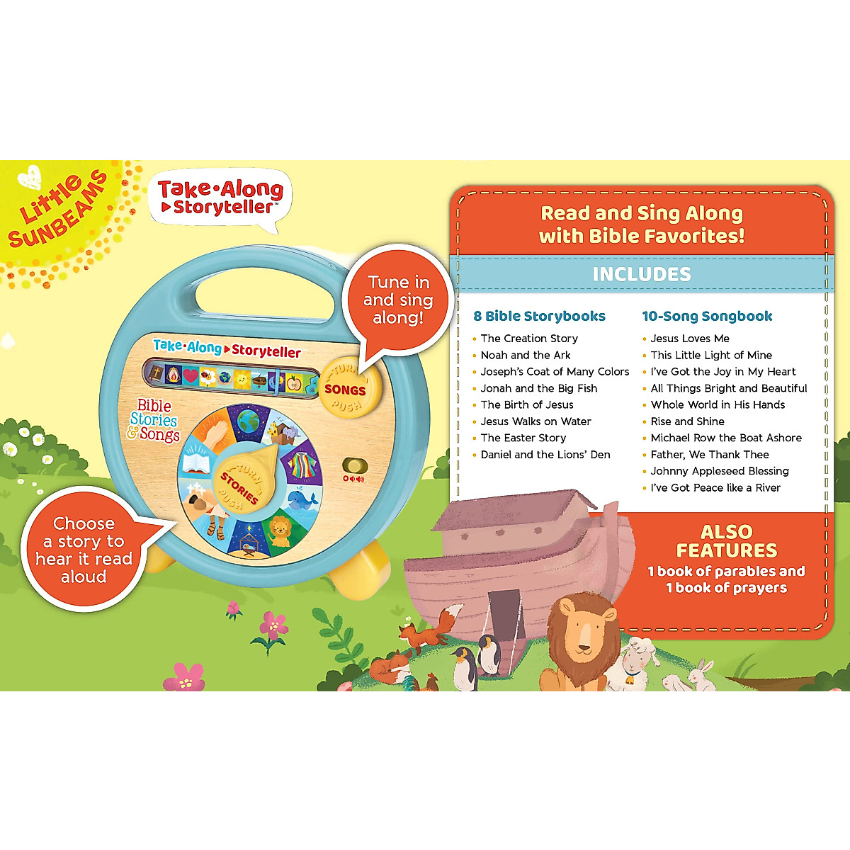 Bible Stories and Songs Interactive Electronic Take Along Storyteller with 11 Books (Little Sunbeams)