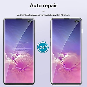 L K [3 Pack] Screen Protector for Samsung Galaxy S10 Plus, [Self Healing] [in-Display Fingerprint] HD Effect Flexible Film