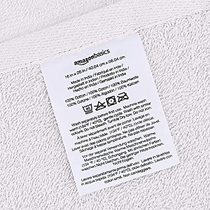 Amazon Basics Cosmetic Friendly Hand Towel - 8-Pack, Scenic Snow