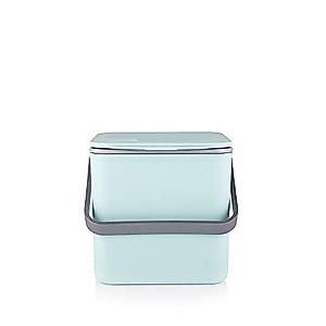 Minky Homecare Kitchen Compost Bin – Countertop Food Waste Caddy with Easy Wipe Clean Interior – Made in The UK - 3.5L (0.9 gal.) (Pastel Green)