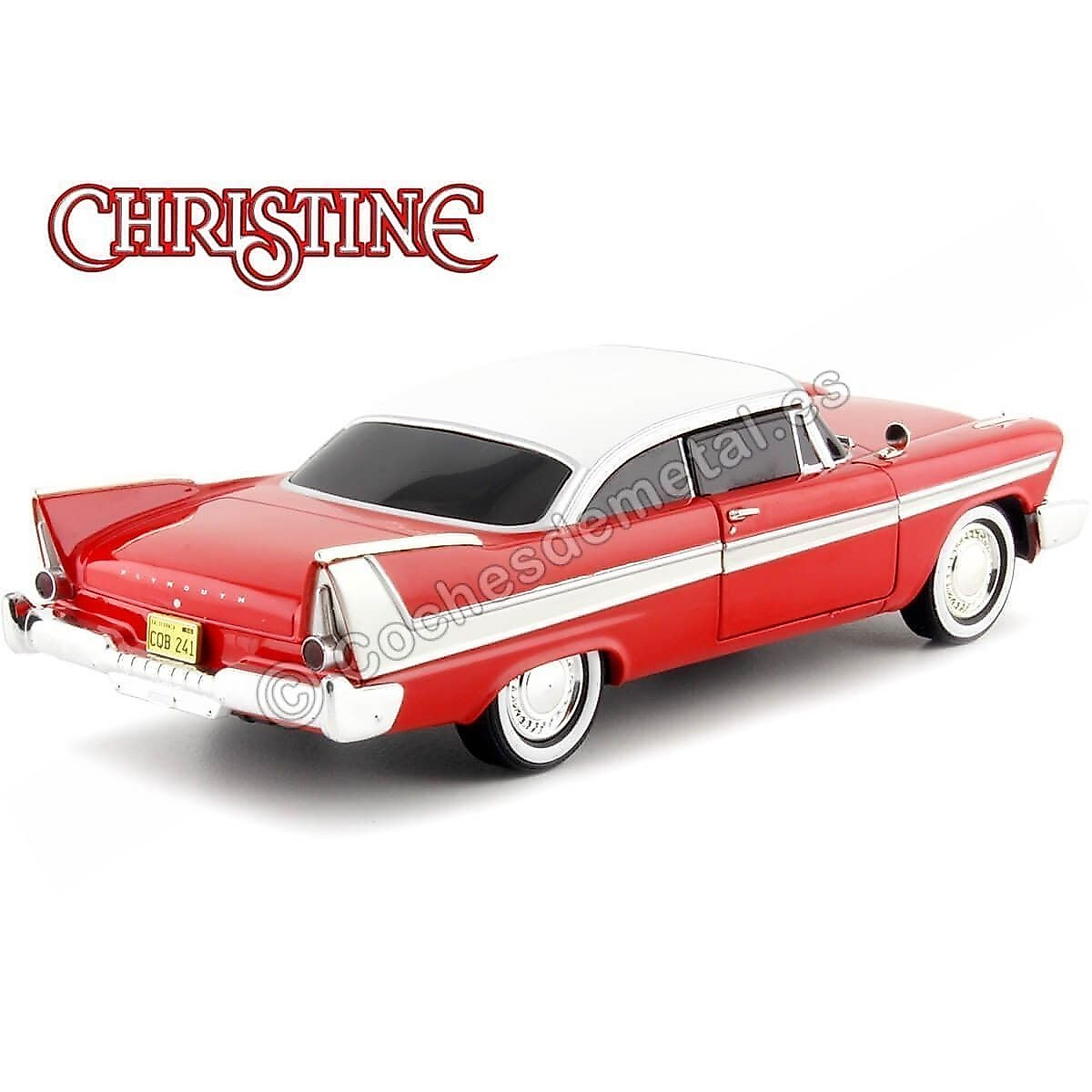 Greenlight 1: 24 Hollywood - Christine - 1958 Plymouth Fury Evil Version (Blacked Out Windows) 84082 Red