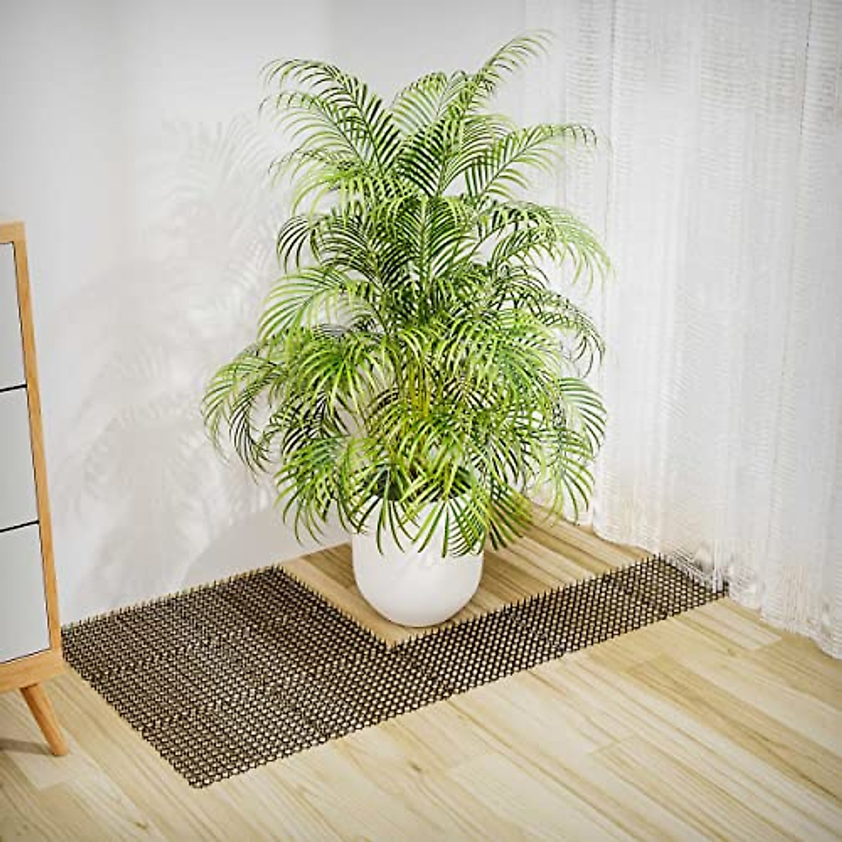 Oceanpax 12 Pack 16 X 13 Inch Square Cat Scat Mats for Cats with Spikes, Prickle Strips from Digging Cat Deterrent Outdoor