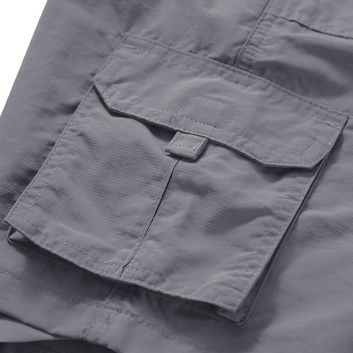 Asfixiado Kids' Boys' Cargo Shorts Outdoor Quick Dry Elastic Waist Fishing Camping Casual Fishing Cargo Shorts #9048 Grey-XS