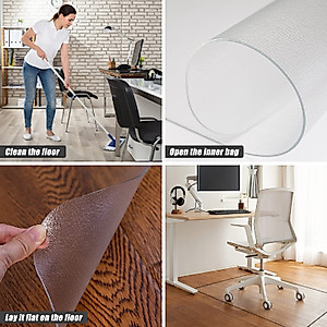 Sycoodeal 1/12 Inch Extra Thick Transparent Clear Office Chair Mat Heavy Duty Floor Protector Chair Mats for Rolling Chairs 48" x 36"