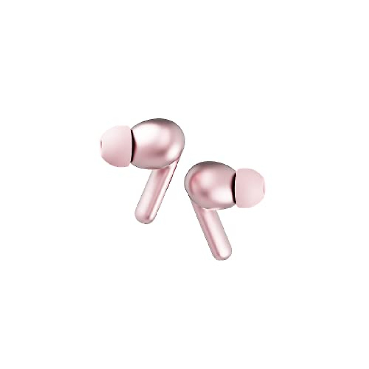 Happy Plugs Air 1 Zen – Fashion & Premium True Wireless in-Ear Earbuds – 30 Hours Battery Life – Passive Noise Cancellation - Pink Gold