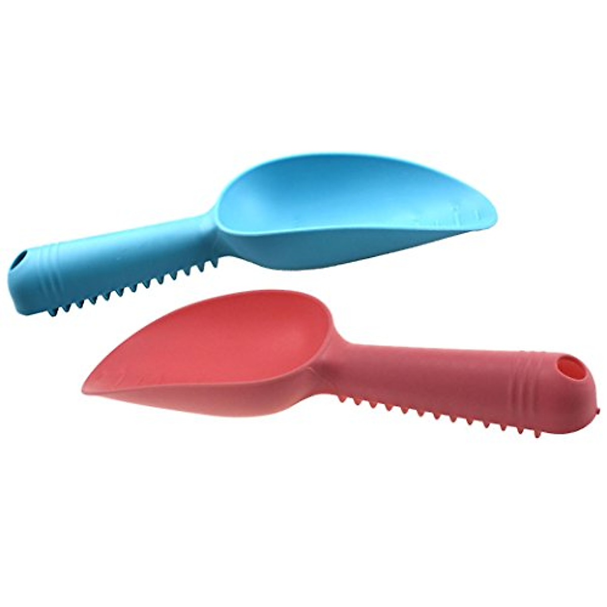 Annymall Composite Muti-Functional Scoop, 2 Piece Plastic Homegrown Gardening Tool Flowerpot Shovel Scoop, Pet's Food Scoop, Beach Sand Shovel 10‘’