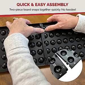 MR CHIPS Bingo Master Board and Easy Read 7/8" Bingo Balls with Fade and Scratch Resistant Large Numbers and Large Letters That Will Never Rub Off