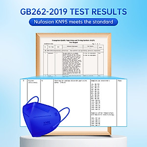 Nufasion KN95 Face Masks for Adults - 30pcs Cup Safety Disposable KN95 Masks Breathable 5-Layer Filtration rate ≥95% Comfortable Wide Elastic Ear Loop KN95 Mask Blue for Daily, Travel Protection