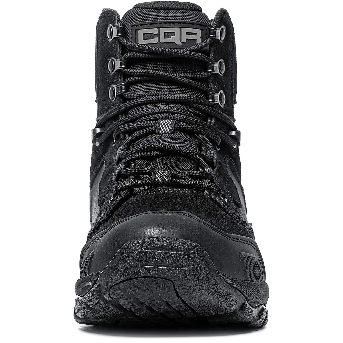 CQR Men's Military Tactical Boots, Lightweight 6 Inches Combat Boots, Durable EDC Outdoor Work Boots, Fathom 6 - Suede Black, 12