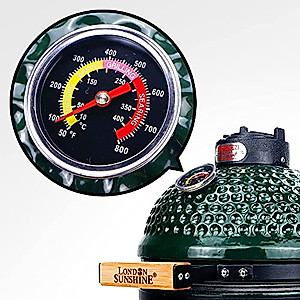 London Sunshine Ceramic Charcoal BBQ Kamado Griller - Portable Tabletop The Cadet Series Smoker