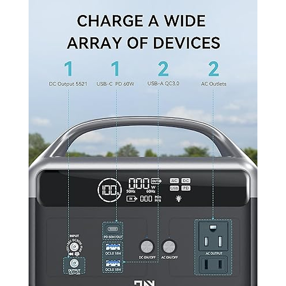 Solar Battery Bank 300W, DaranEner 179.2Wh/56000mAh LiFePO4, Fast Charging Portable Generator with 3 Input/6 Output Ports, 110V Pure Sine Wave 2 AC Outlets, Power Station for Outdoor Camping