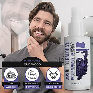 Billy Jealousy Beard Oil for Men, Weightless, Low Shine, and Hydrating Beard Moisturizer for Softer Hair, Helps Prevent Itching and Flakes, Original Gangster, 2 Fl Oz