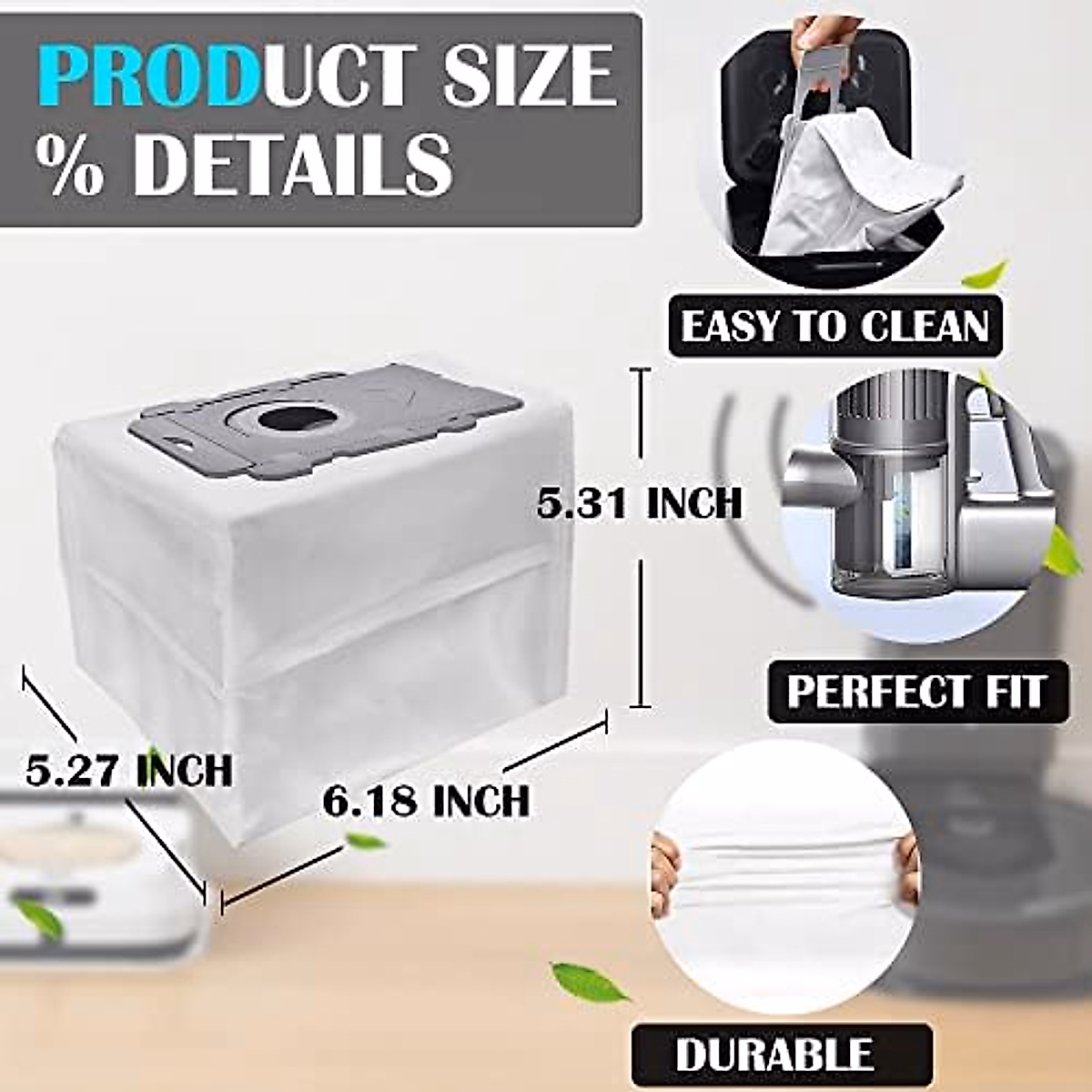 16 Packs For irobot Roomba bag Vacuum Bags, Replacement For irobot Roomba bag i8 i8+, For Irobot Roomba Bags i8Plus i7 Plus, i8, i3, i4,J7+, J7 S9 Plus