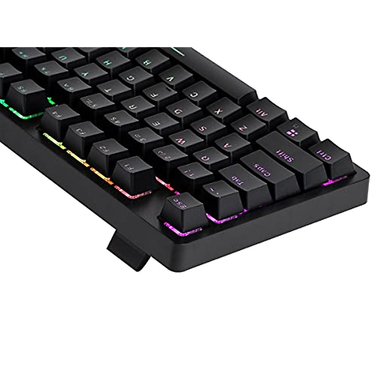 Monoprice Collider TKL Gaming Keyboard - Cherry MX (Blue), RGB Backlit, USB C, Programmable Macros, Full N‑Key Rollover, Mechanical Switches, Tenkeyless, for Computer PC Gamer - Dark Matter