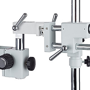 AmScope - SM-4NTP 7X-45X Simul-Focal Stereo Lockable Zoom Microscope on Dual Arm Boom Stand