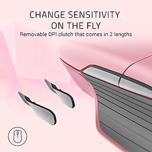 Razer Basilisk Gaming Mouse: 16,000 DPI Optical Sensor - Chroma RGB Lighting - 8 Programmable Buttons - Mechanical Switches - Customizable Scroll Resistance - Quartz Pink