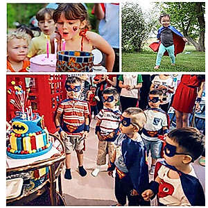 BOMLY Superhero Capes for Kids, Dress up Costumes-Satin Cape and Felt Mask with Bracelet