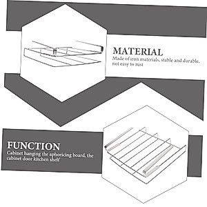 UPKOCH Stainless Steel Hanging Chopping Board Rack, Silver, 15 x 15 x 1.5 in