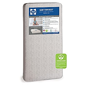 Sealy Baby Firm Rest 2-Stage Antibacterial Waterproof Baby Crib Mattress and Toddler Bed Mattress - 204 Premium Coils, GREENGUARD Air Quality Certified - Made in USA, 52"X28", Viivia