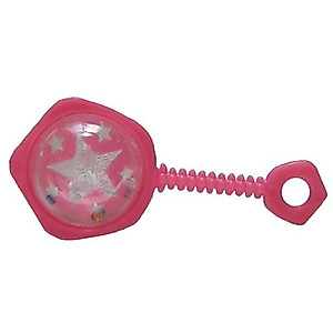 Adorable Pink Baby Rattles (6cm) 6 Count - Party Favors for Baby Showers & Celebrations