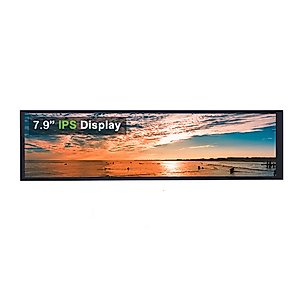 EDIY 7.9 Inch IPS Screen for Aida64 1280x400 Raspberry Pi PC CPU Sub Monitor GPU Rack Vehicle Mounted Fan Speed Analog Display with Drive Board