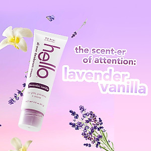 hello All Over Lavender Vanilla Whole Body Deodorant Cream, Aluminum Free Deodorant Cream for Pits, Privates + More, Offers 72 Hours of Freshness, Safe for Sensitive Skin, Vegan, 1 Pack, 3 Oz Tube