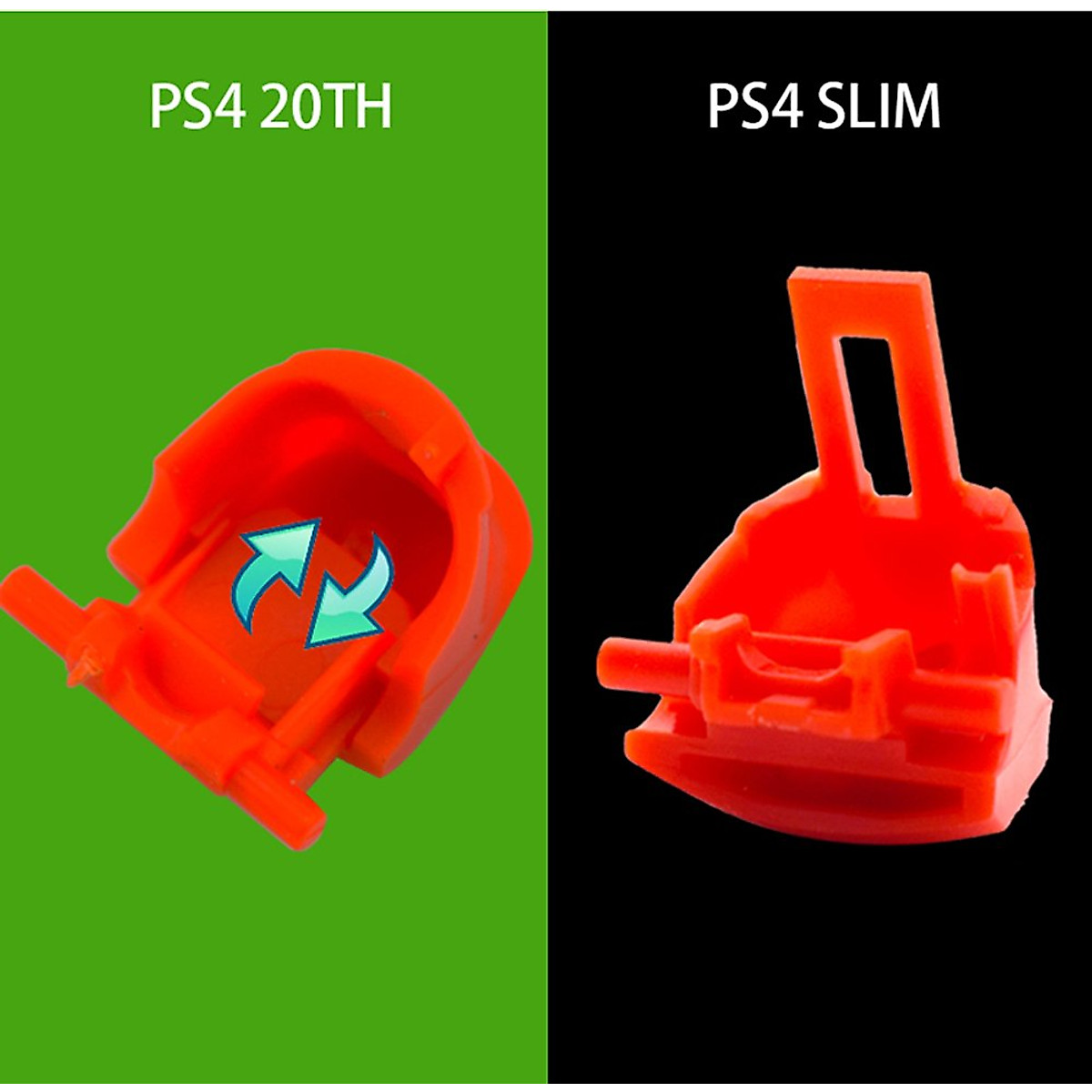 Ambertown Replacement Full Housing Shell Case Cover with Buttons Mod Kit for PS4 Pro Slim for Sony Playstation 4 Dualshock 4 PS4 Slim Pro Wireless Controller - Red