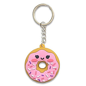 Kipp Brothers Donut Soft Rubber Keychains - Pack of 12, Aprox. 2'' x 2'' (KP4377)