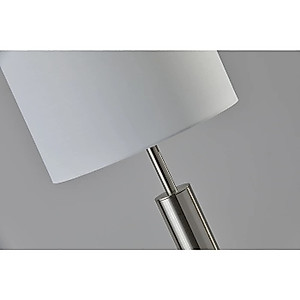 Adesso 4174-22 Hollywood Table Lamp, 58 in., 100W Incandescent, Brushed Steel Finish, 1 Tall Lamp