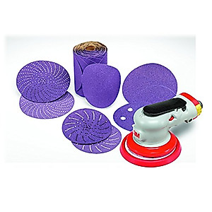 Cubitron 3M Hookit Clean Sanding Paper Disc 732U - 80+ Grit Vacuum Sanding Disc - C-Weight Backing, Hook and Loop Attachment - 5"
