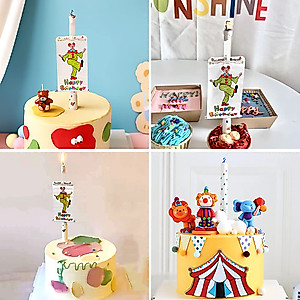 Pop Up Surprise Banner Candle, Circus Carnival Clown Cake Cupcake Candle, Clown Banner Birthday Candle for Party Supplies - 1 Pcs