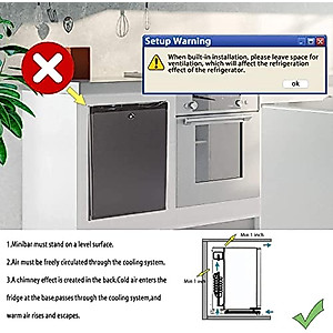 Small Refrigerator with Lock 1.2 cuft 12V/110V Fridge Lockable Small Refrigerators Freightliner Cascadia Truck Mini fridge RV Can Cooler Camper, 36 qt