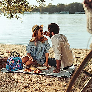 BAGBEBAG Lunch Bag, Lunch Box for Men Women, Insulated Lunch Bag for Office Work Picnic Beach, Large Lunch Bag Heavy Duty Leakproof Cooler Bag (Colorful)